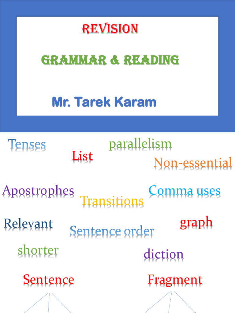 Grammar Revision 1 | PDF | Verb | Syntax