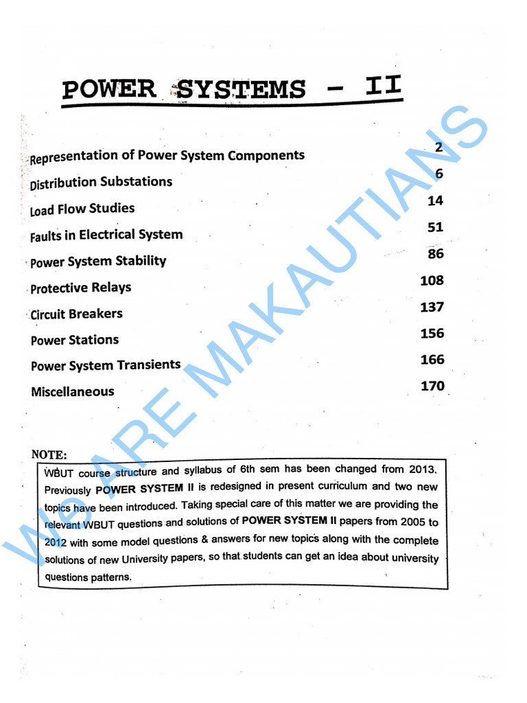 Power Systems II Course Overview | PDF | Electric Power Distribution | Insulator (Electricity)