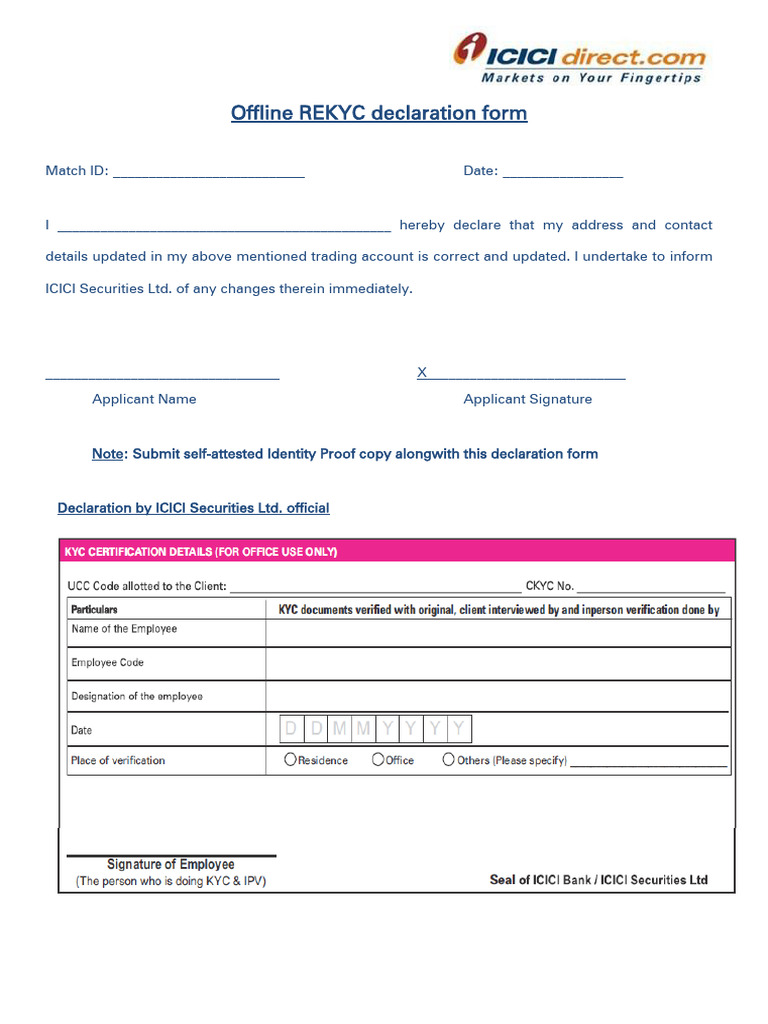 UCC Self Declaration Form Instructions | PDF