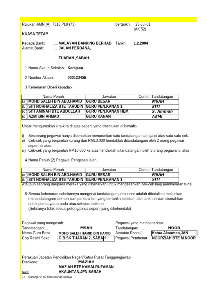 Contoh Dokumen Bayaran | PDF