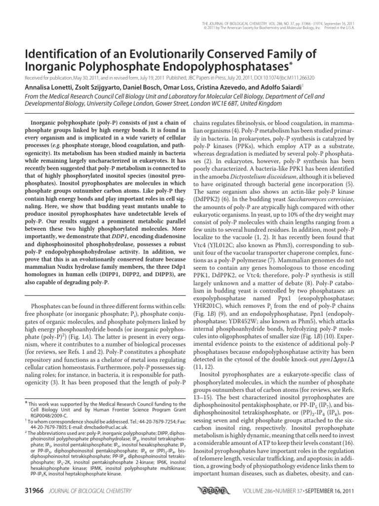 Identification_of_an_Evolutionarily_Conserved_Fami | PDF | Metabolism | Kinase