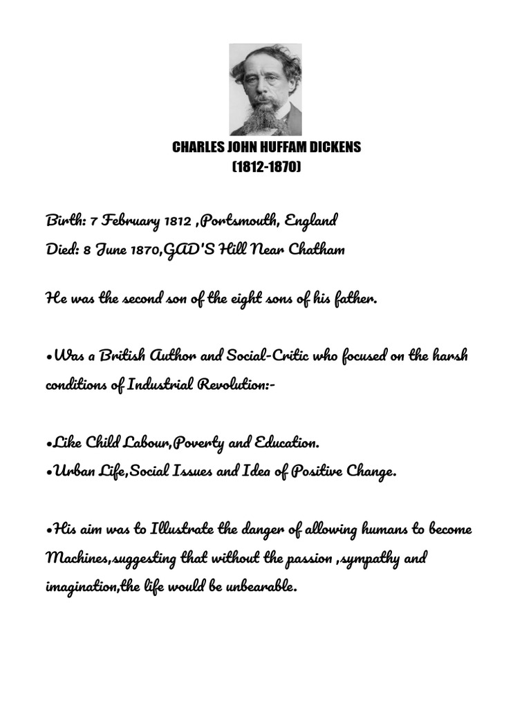 Charles John Huffam Dickens | PDF