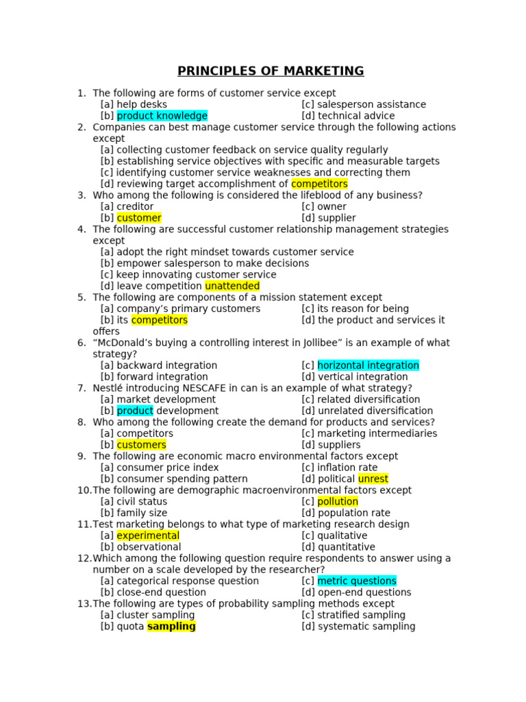 Key Concepts in Marketing Principles | PDF | Marketing | Brand