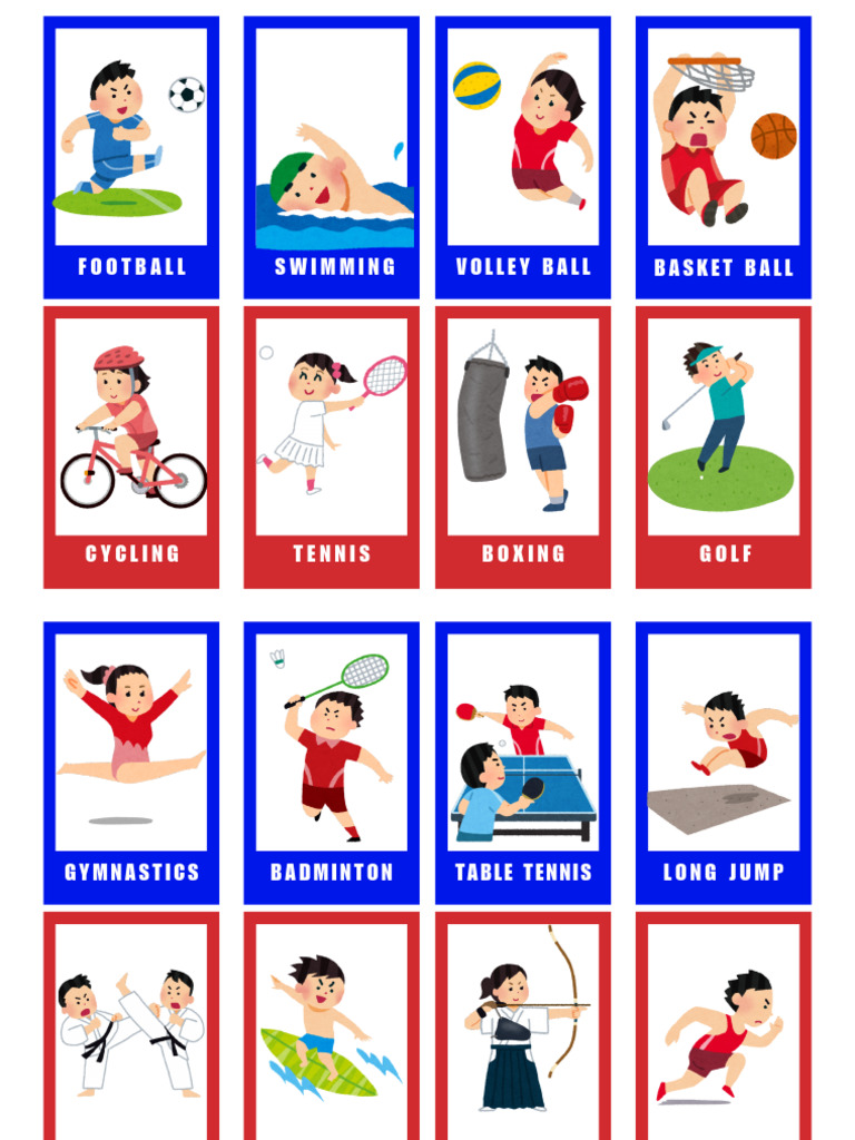 Sport Vocabulary Flashcard PDF | PDF