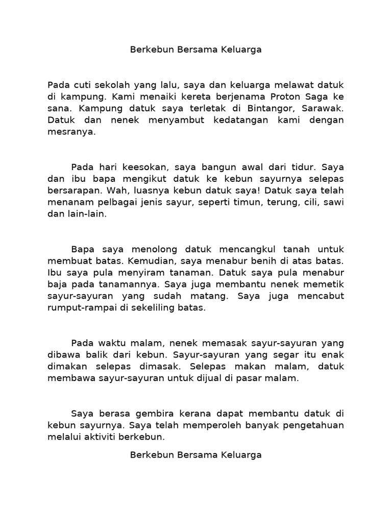 Berkebun Bersama Keluarga | PDF