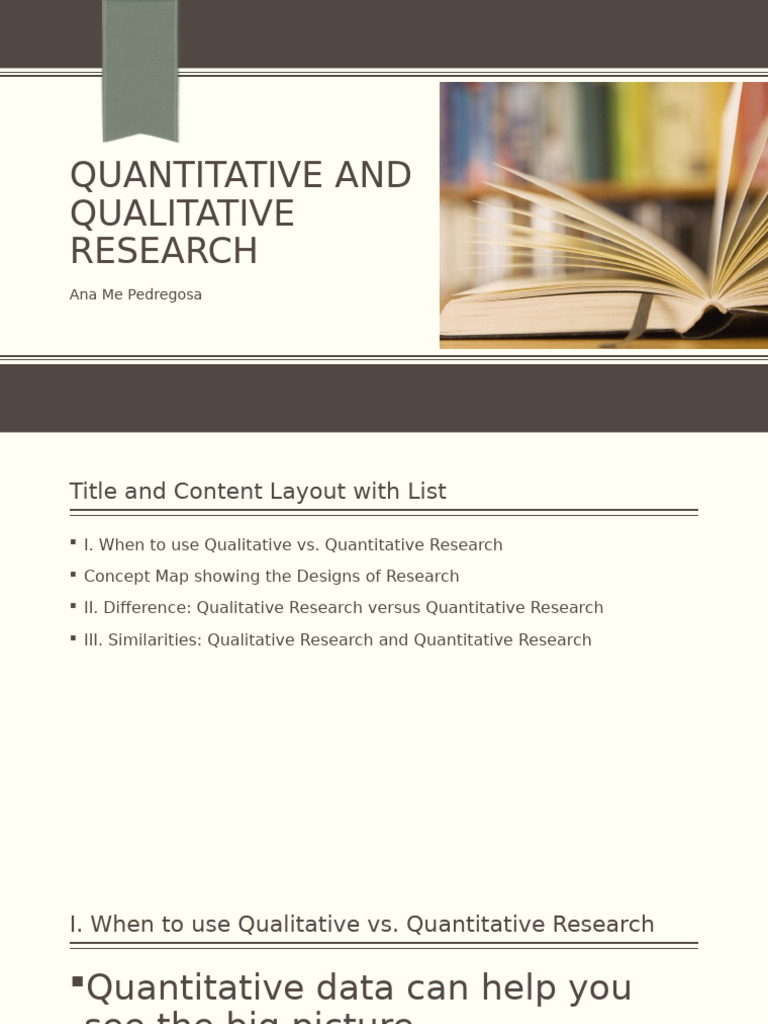 Qualitative vs. Quantitative Research Guide | PDF | Qualitative ...