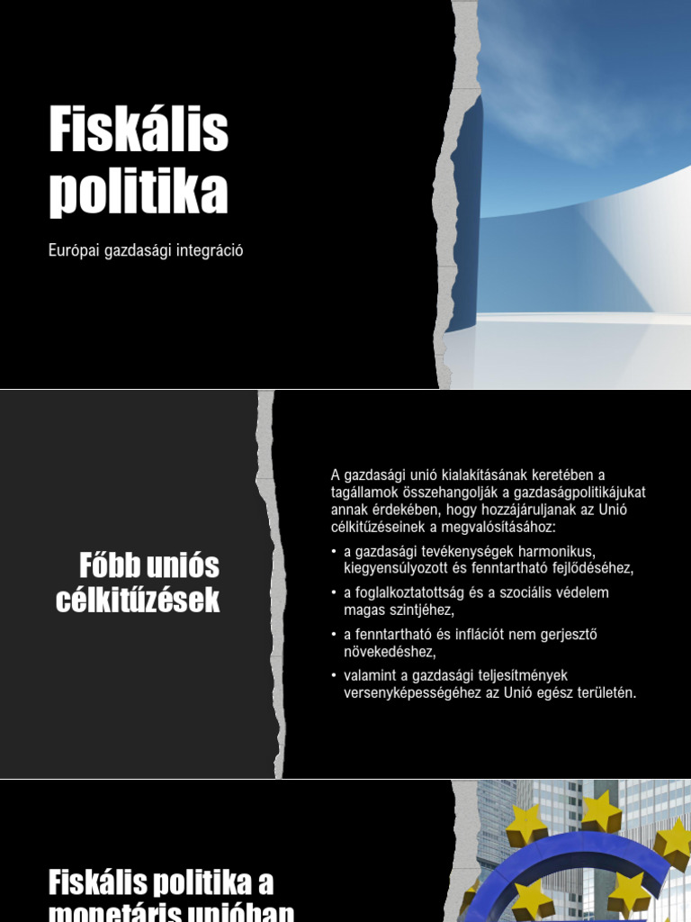 Fiskális politika - Európai gazdasági integráció | PDF