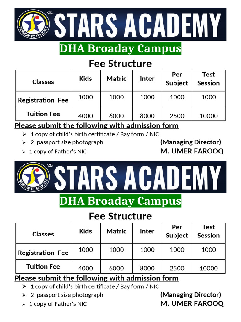 Academy fee structure | PDF | Government And Personhood