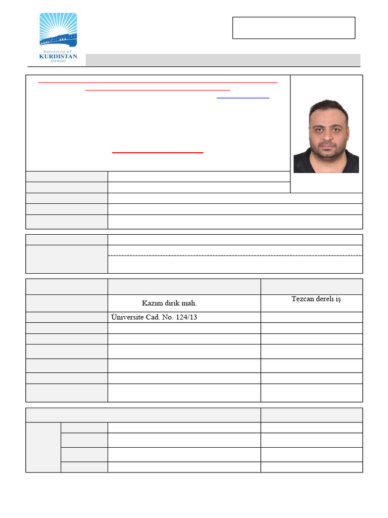 UKH Job Application Form 2 | PDF