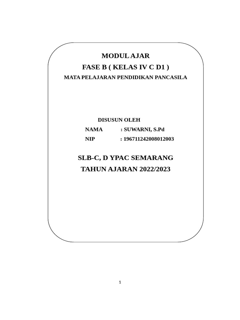Modul Ajar IPAS Kelas IV SLB Fase B | PDF