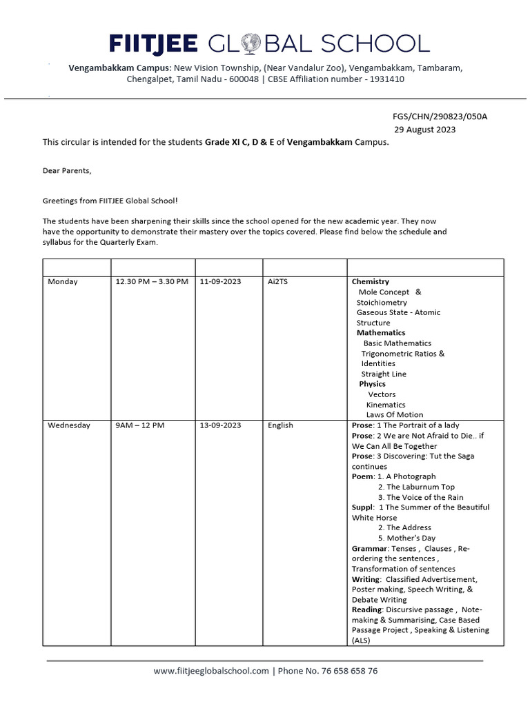 FGS CHN 290823 050A Quarterly XICDE | PDF | Chemistry | Physics