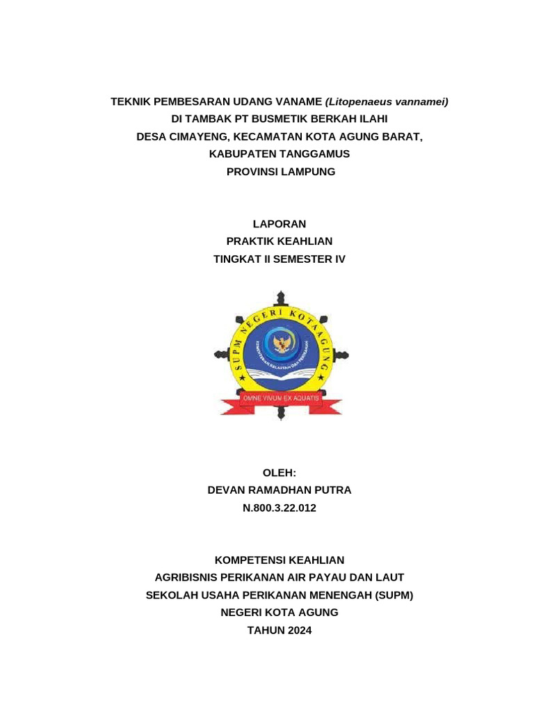 Laporan_pkl_2_devan r. Putra. - Copy | PDF