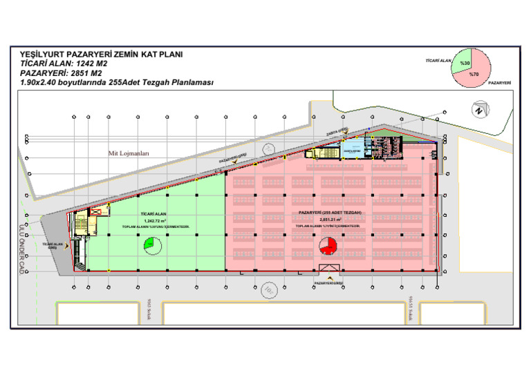 Yeşi̇lyurtpazaryeri̇-Zemi̇n Kat Plani | PDF