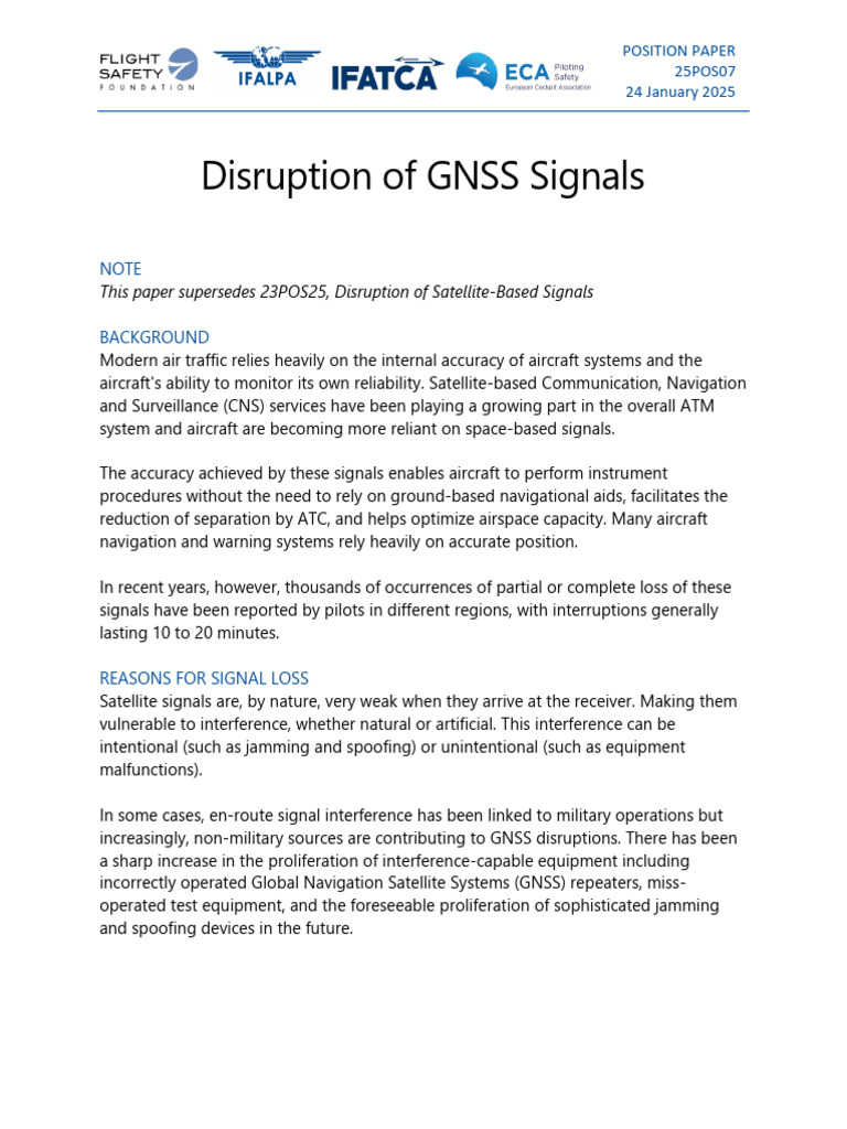 25pos07 Disruption of Gnss Signals | PDF