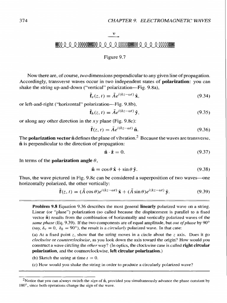 Electromagnetic Waves & Polarization | PDF | Waves | Polarization (Waves)