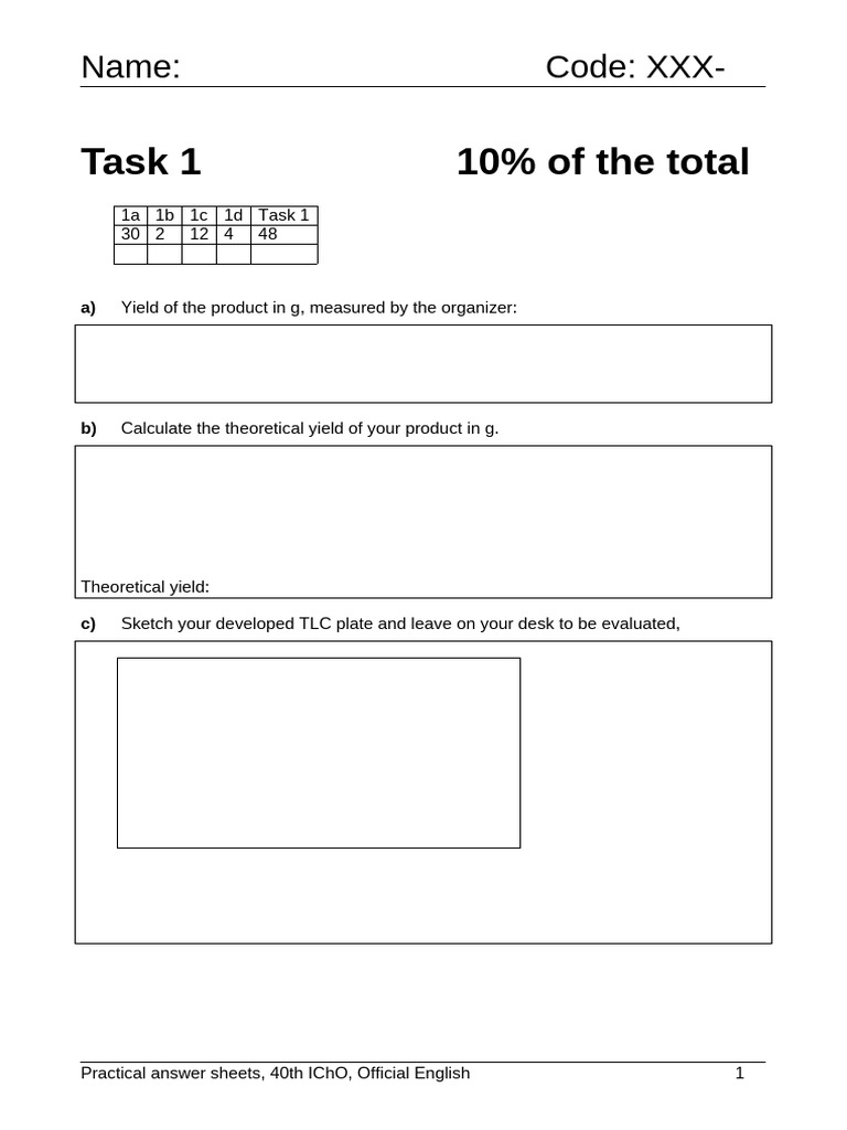 Pract Answer Icho40 Final | PDF | Redox | Ion