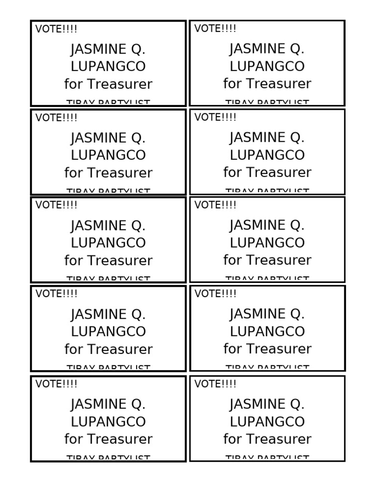 Jasmine q. Lupangco_vote | PDF