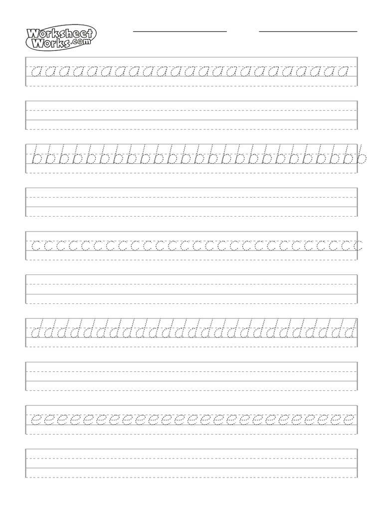 WorksheetWorks Handwriting2Precursive 1 | PDF