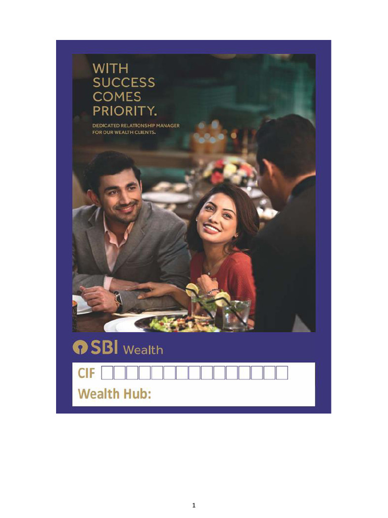 SBI Wealth Onboarding Form | PDF | Banks | Debit Card