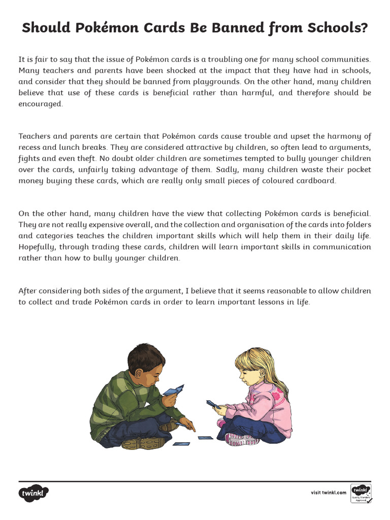 Should Schools Ban Pokémon Cards? | PDF