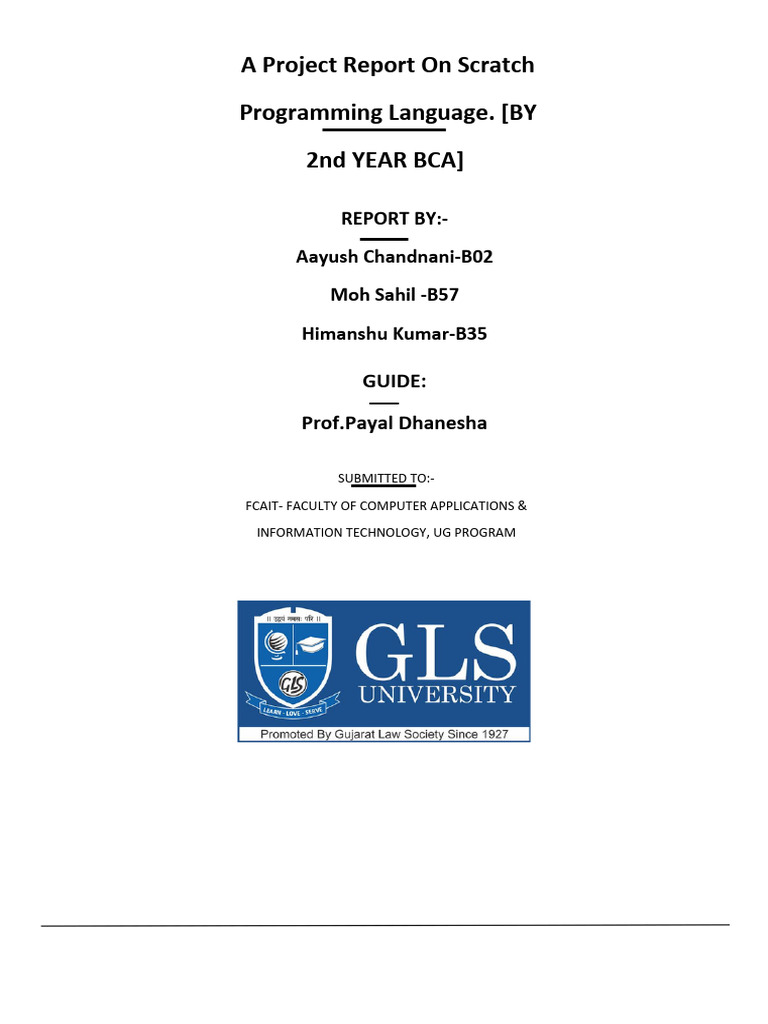 Scratch Programming Project Report | PDF | Scratch (Programming Language) | Computer Programming