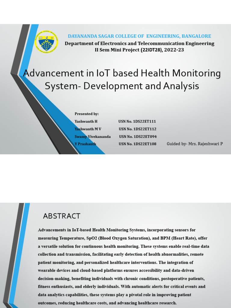 IoT based Health Monitoring System | PDF | Internet Of Things | Health Care