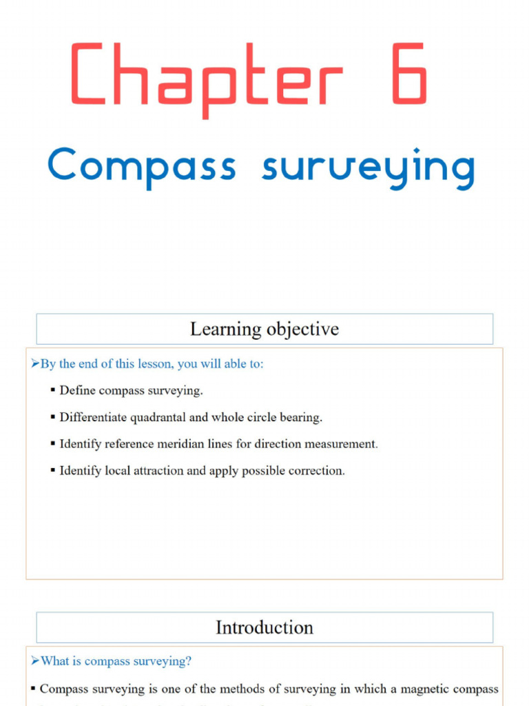 Compass Surveying | PDF