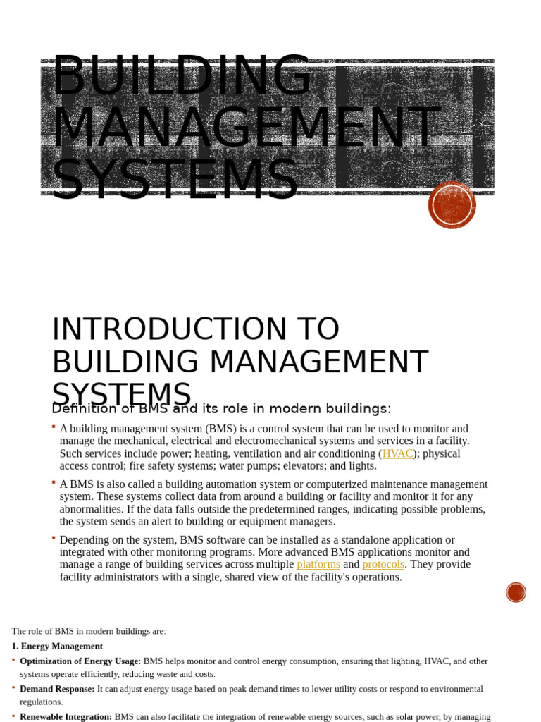 Building Management Systems - 1 | PDF | Air Conditioning | Building Automation