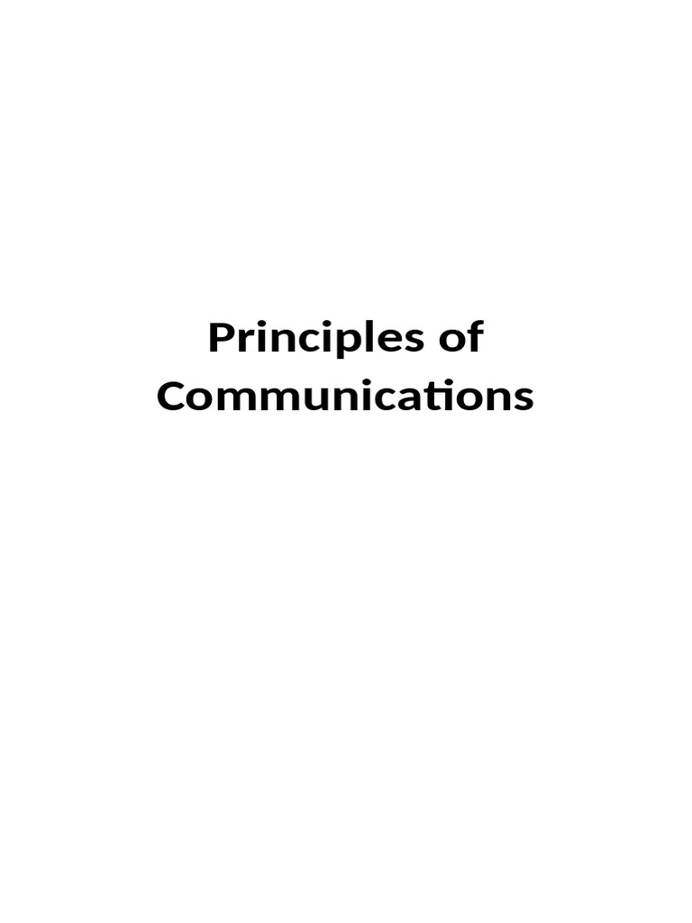 Principles of Communications | PDF | Frequency Modulation | Modulation