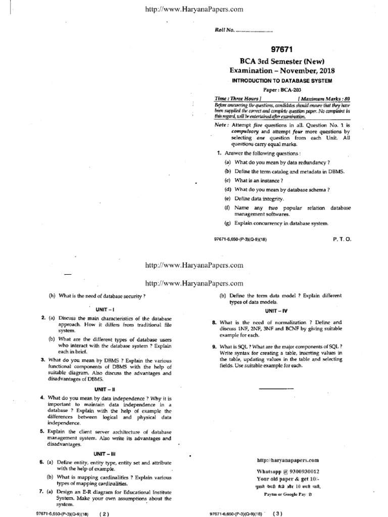 Pyq Nov2018 DBMS | PDF