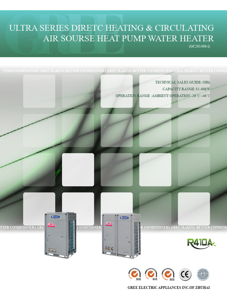 Ultra Commercial Heat Pump TSG | PDF | Water Heating | Water