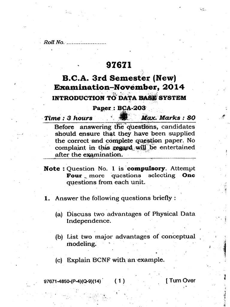 Pyq Nov2014 DBMS | PDF