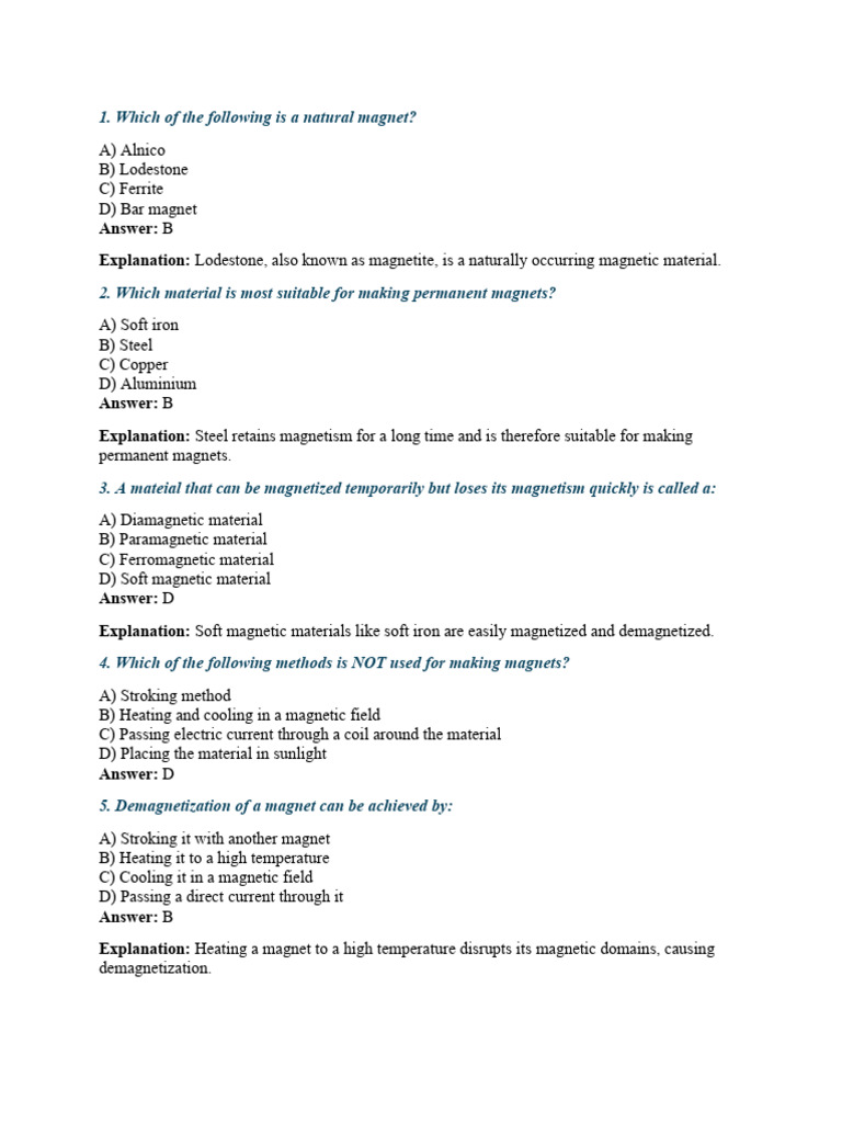 Understanding Magnetism and Magnetic Materials | PDF | Magnetic Field ...