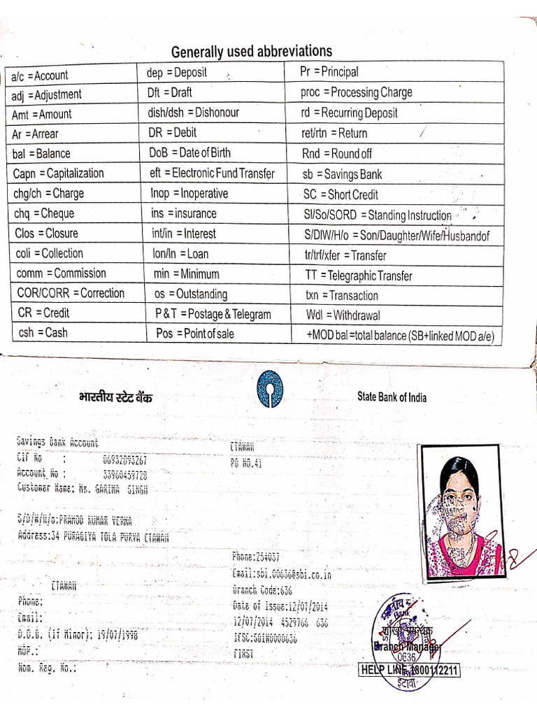 Bank Passbook Garima Singh | PDF