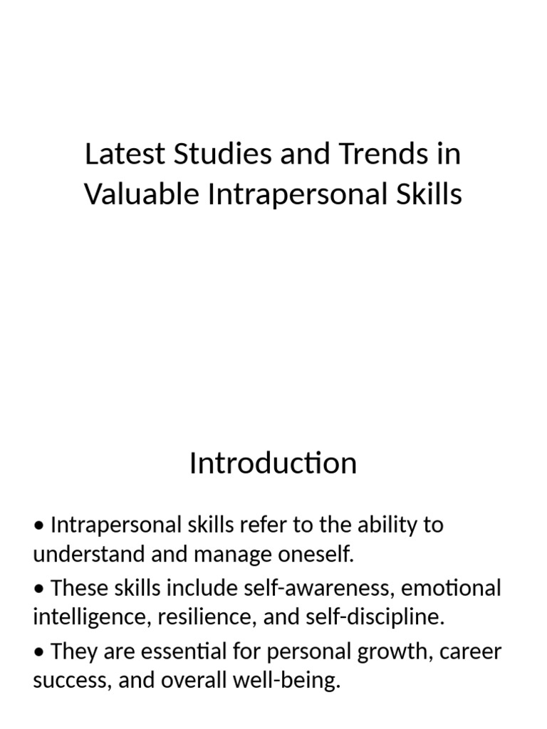 Mastering Intrapersonal Skills | PDF