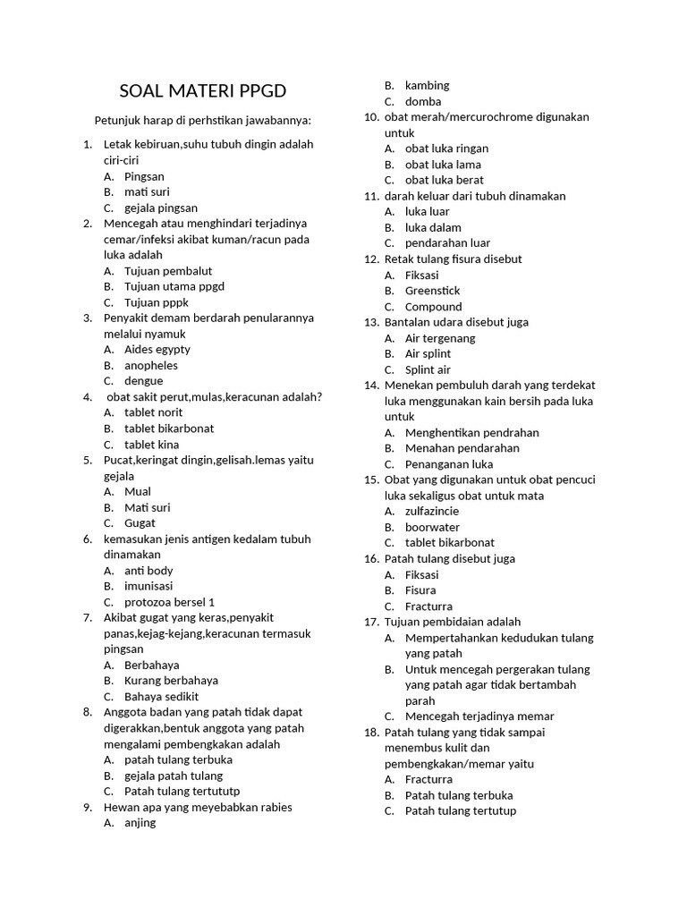 Soal Materi PPGD Zahran Fadil 3 | PDF