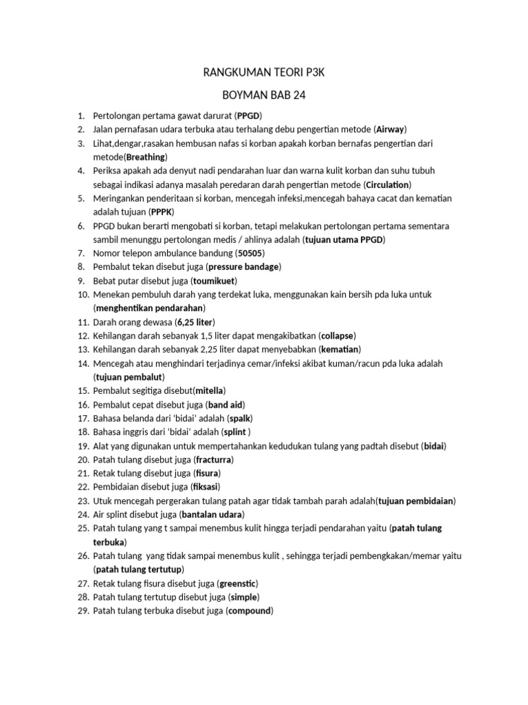 RANGKUMAN TEORI P3K | PDF