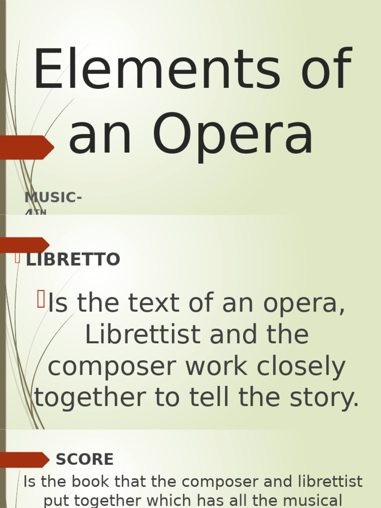 Elements of An Opera-4TH WEEK 1&2 | PDF | Oedipus | Opera