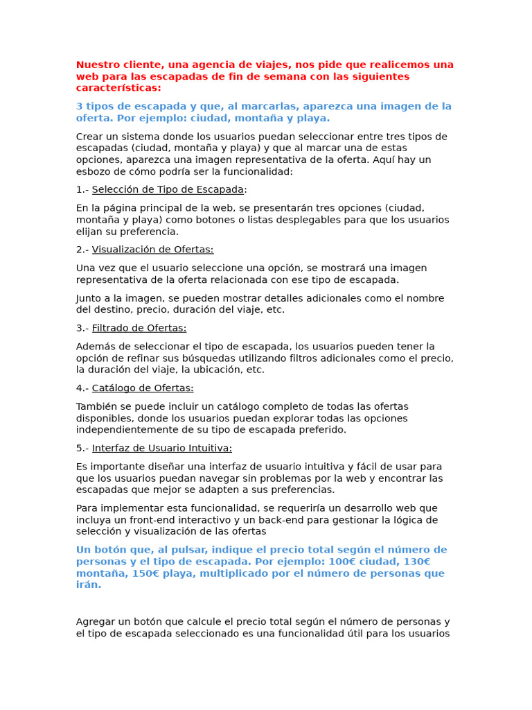 Proyecto Final_web de Escapadas | PDF | Desarrollo web | Red mundial
