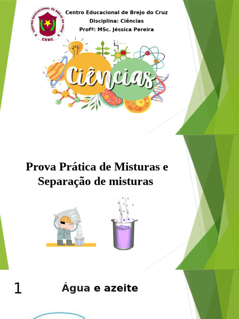 Prova Prática 6º Ano MISTURAS | PDF