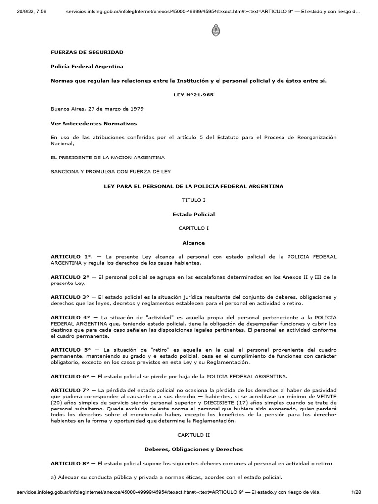 Ley 21965 de Pfa | PDF | Policía | Estado (política)
