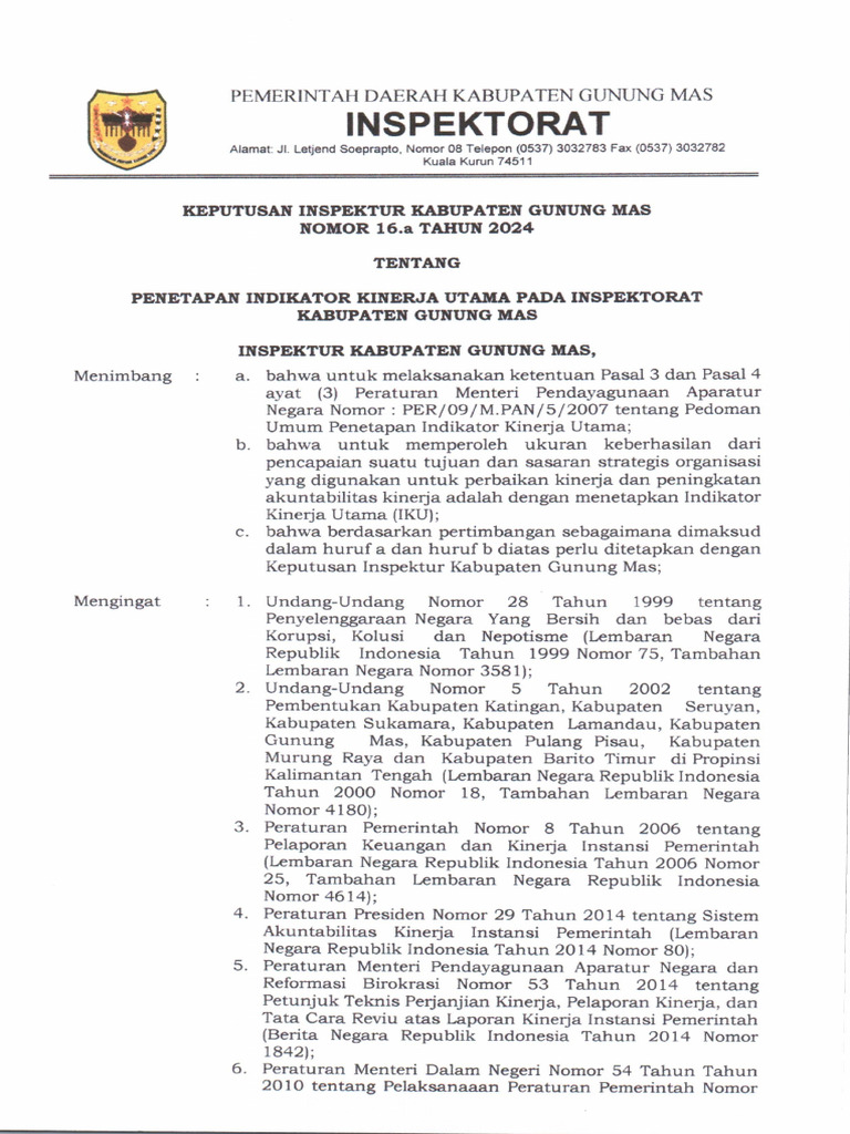 SK PENETAPAN IKU | PDF