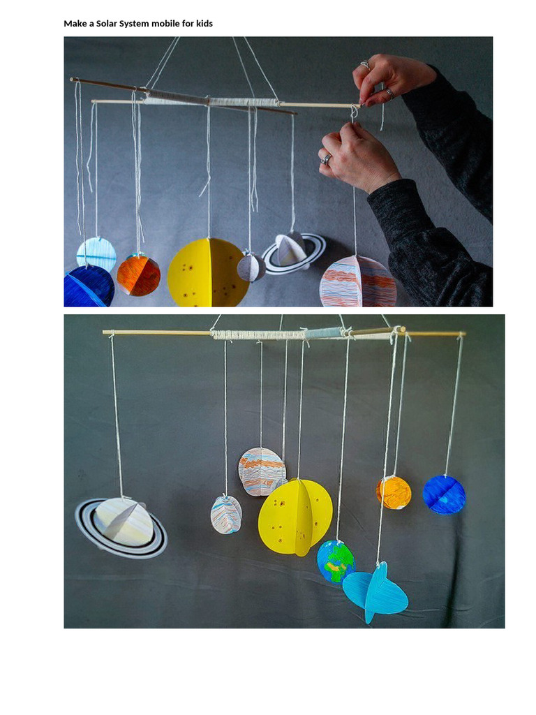 Make A Solar System Mobile For Kids | PDF | Solar System | Planets