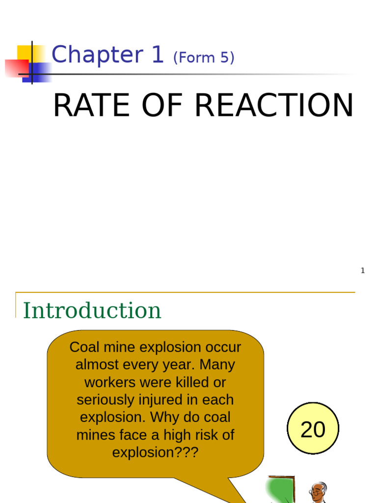 Chapter 1 Rate of Reaction | PDF | Reaction Rate | Chemical Reactions