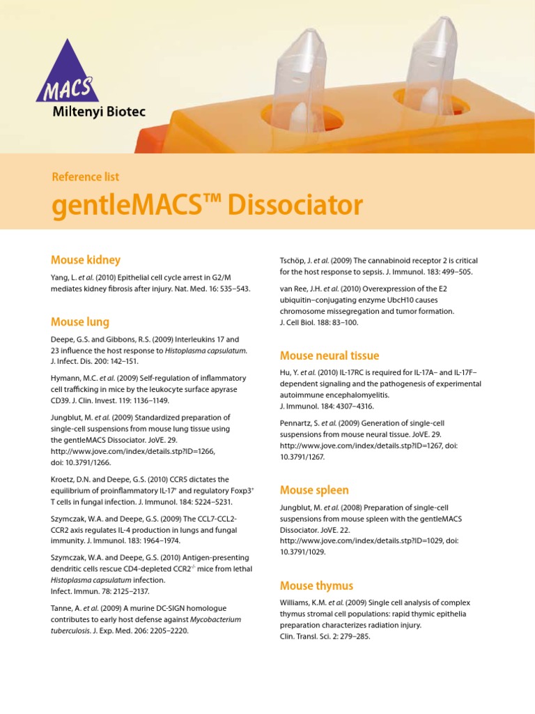 Gentle Macs References | PDF | Thymus | Immune System