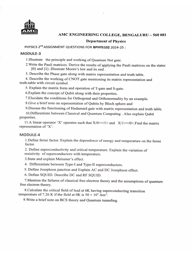 Physics Assignment 2 BPHYS102 | PDF