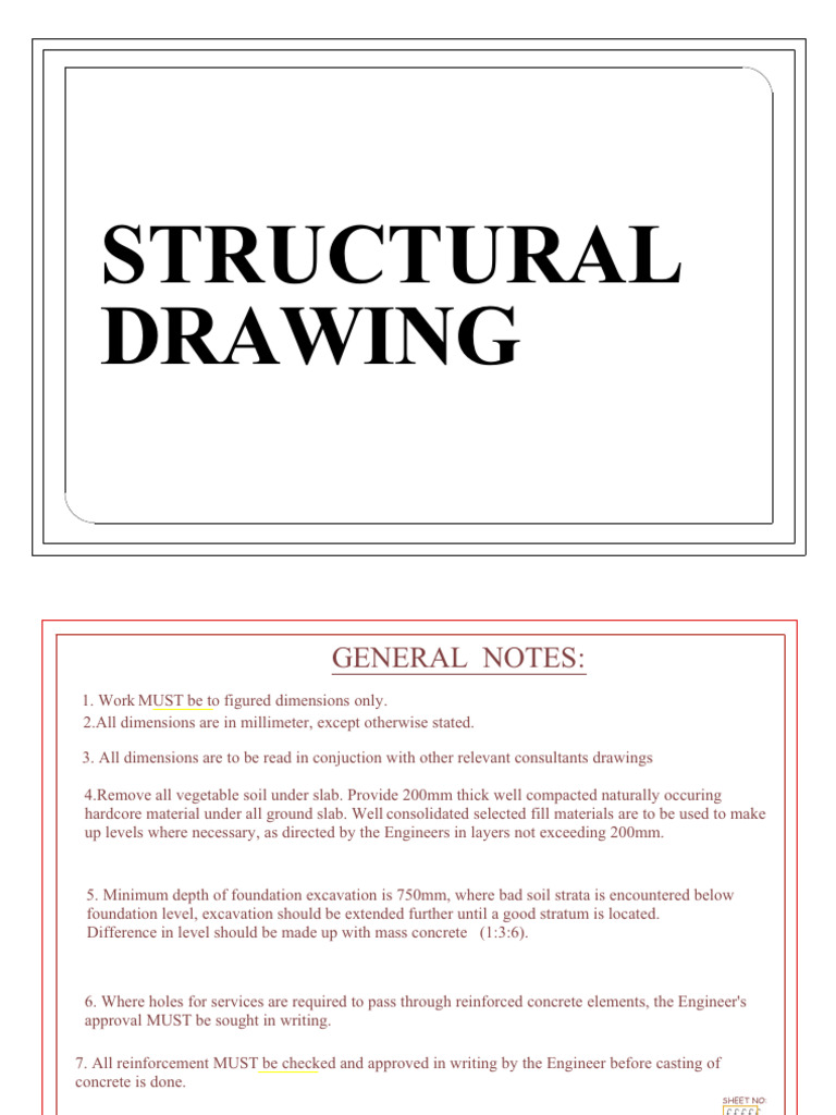 Structural Drawing Guidelines | PDF | Concrete | Structural Engineering
