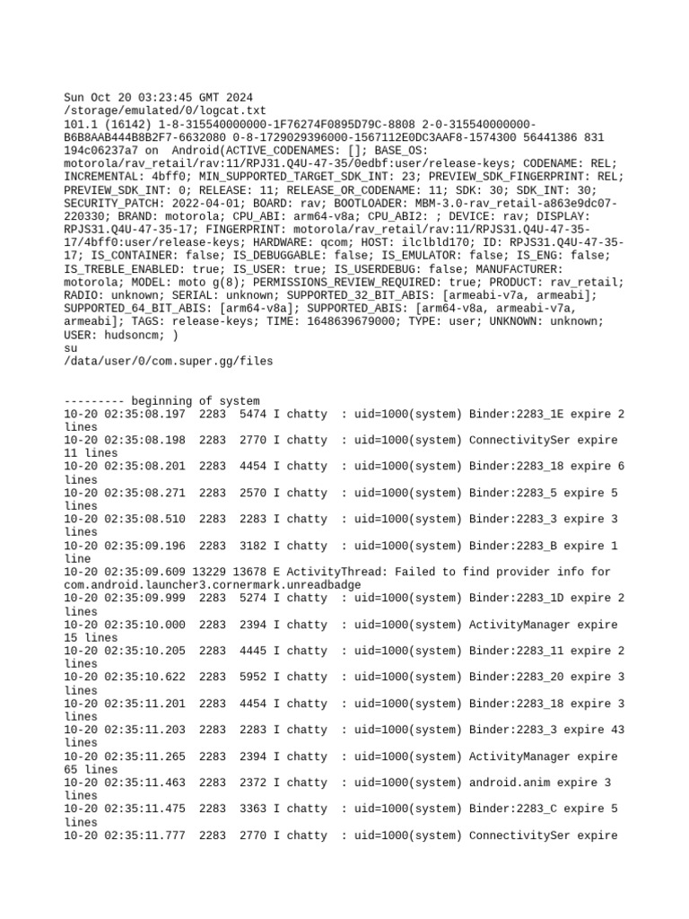 Logcat | PDF | Embedded Linux Distributions | Personal Digital Assistant