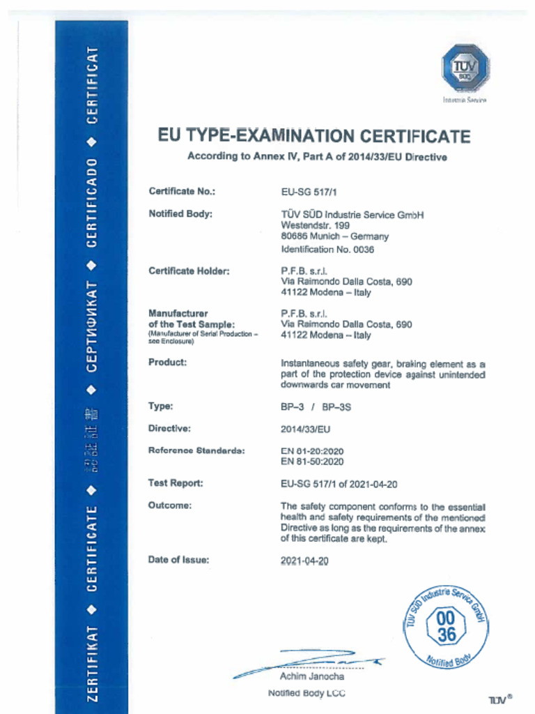 Safety Gear BP3 EU-SG 517-1 ingl | PDF