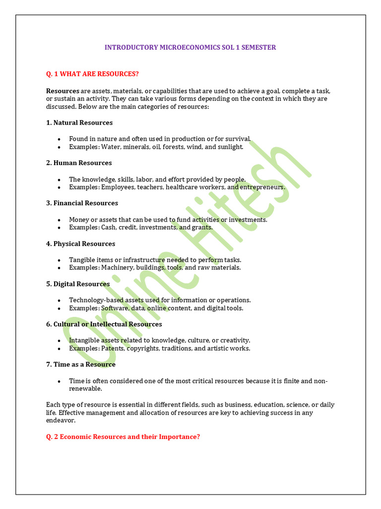 Introductory Microeconomics Notes by Navneesh | PDF | Demand | Price ...